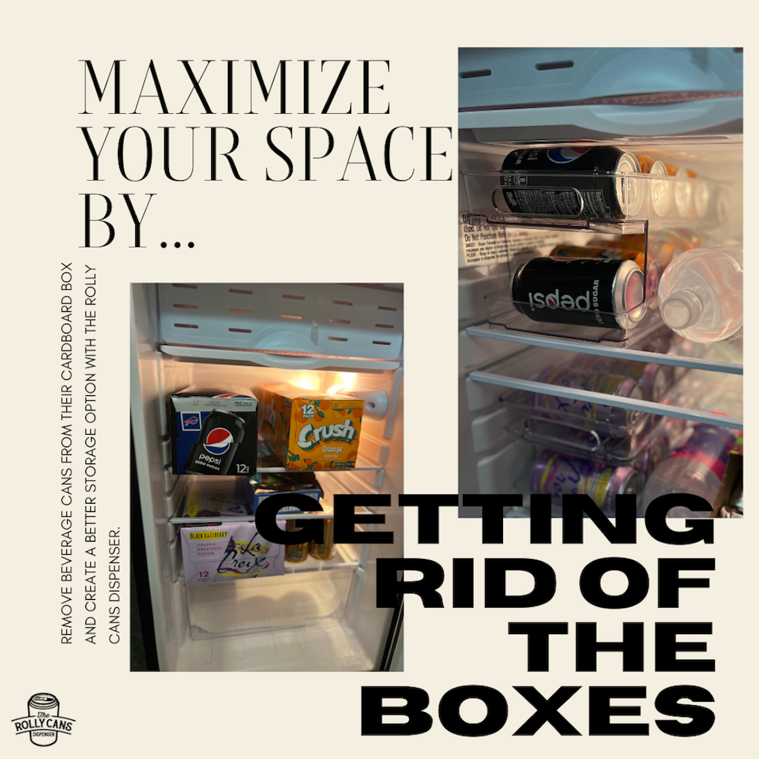 Keeping Your Fridge Organized – The Rolly Cans
